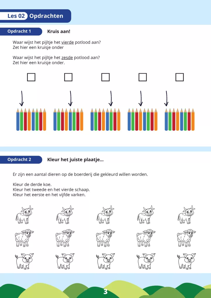 Oefenblad Taal en Rekenen | Groep 1/2 - Basisschooloefenen.nl