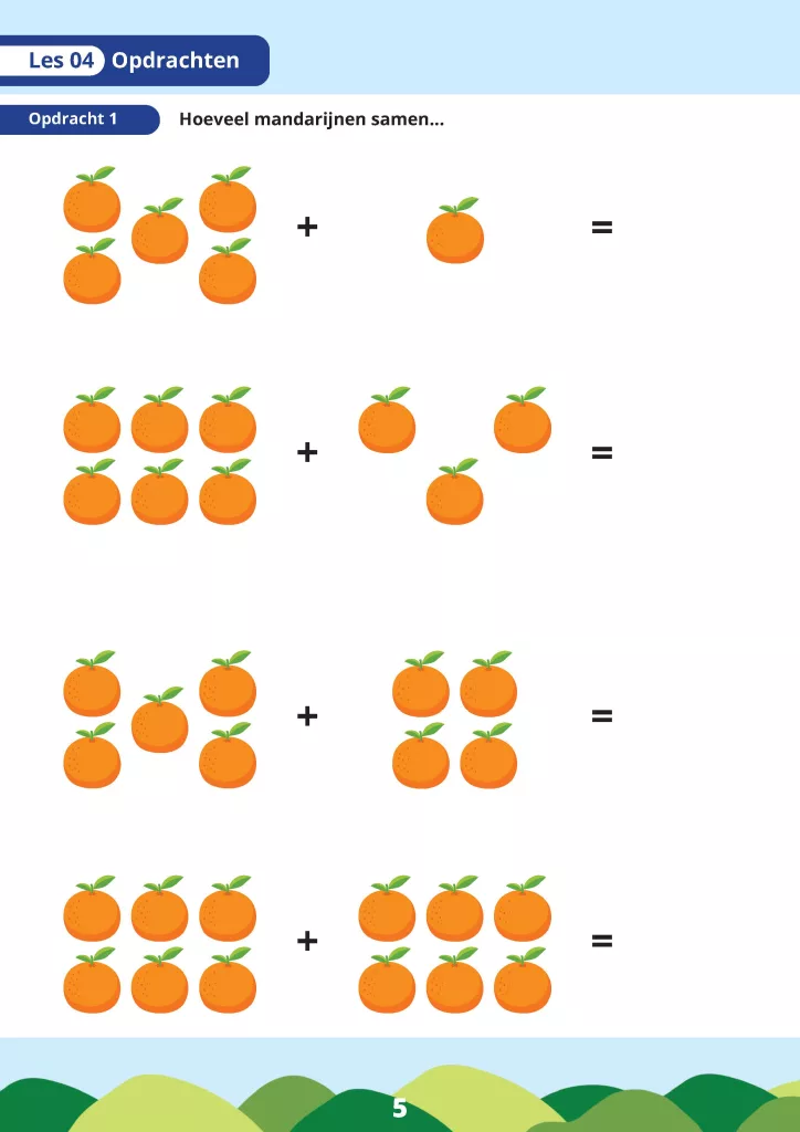 Oefenblad Taal en Rekenen | Groep 1/2 - Basisschooloefenen.nl